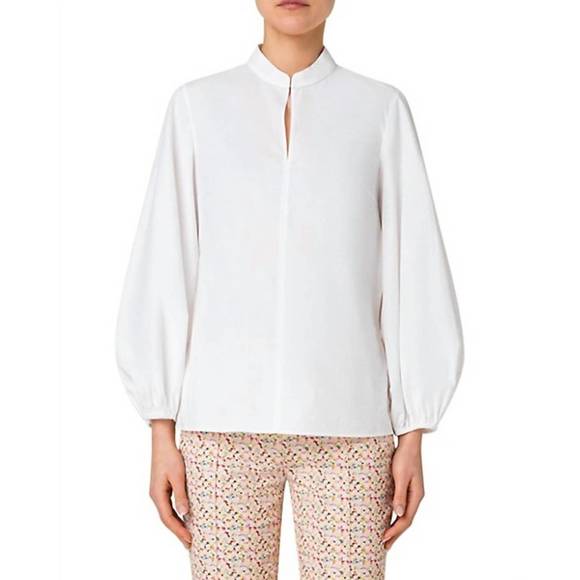 Akris Punto | Tops | New Akris Punto Cotton Balloonsleeve Blouse In ...